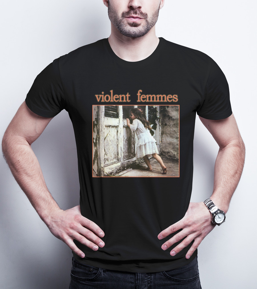 Violent Femmes Child Peeking Through Doorway Album Cover T-Shirt