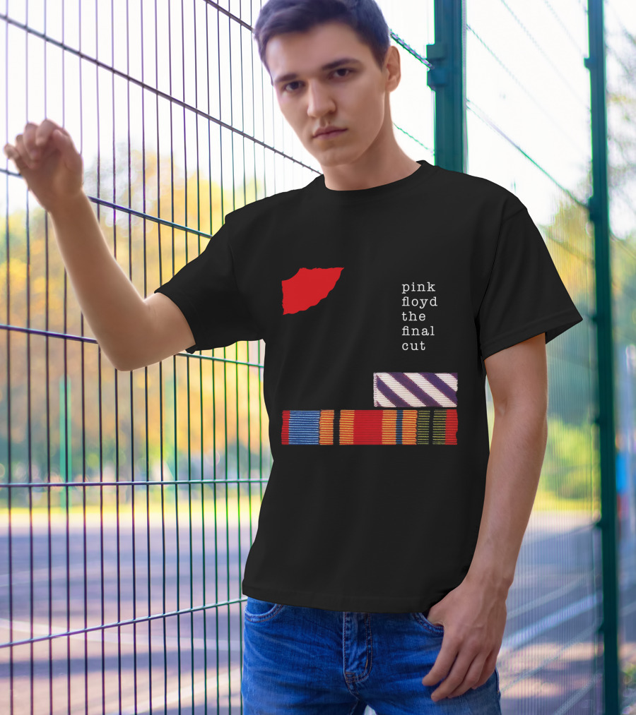 Pink Floyd The Final Cut Album Art With Military Ribbon And Black T-Shirt