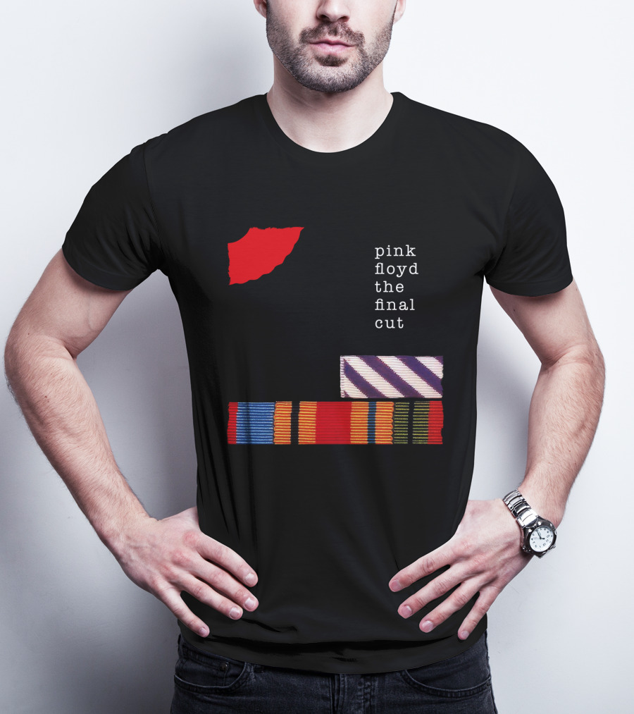 Pink Floyd The Final Cut Album Art With Military Ribbon And Black T-Shirt