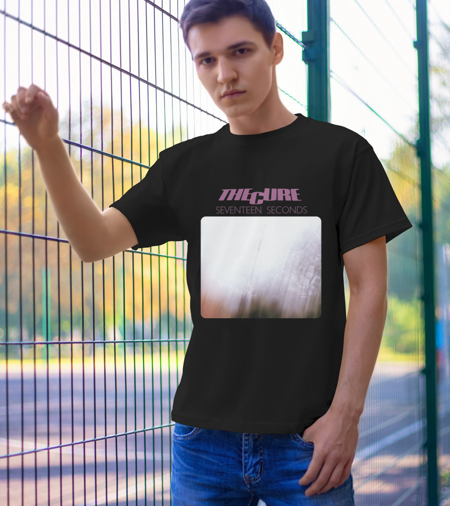 The Cure Seventeen Seconds Blurred Trees Album Cover T-Shirt