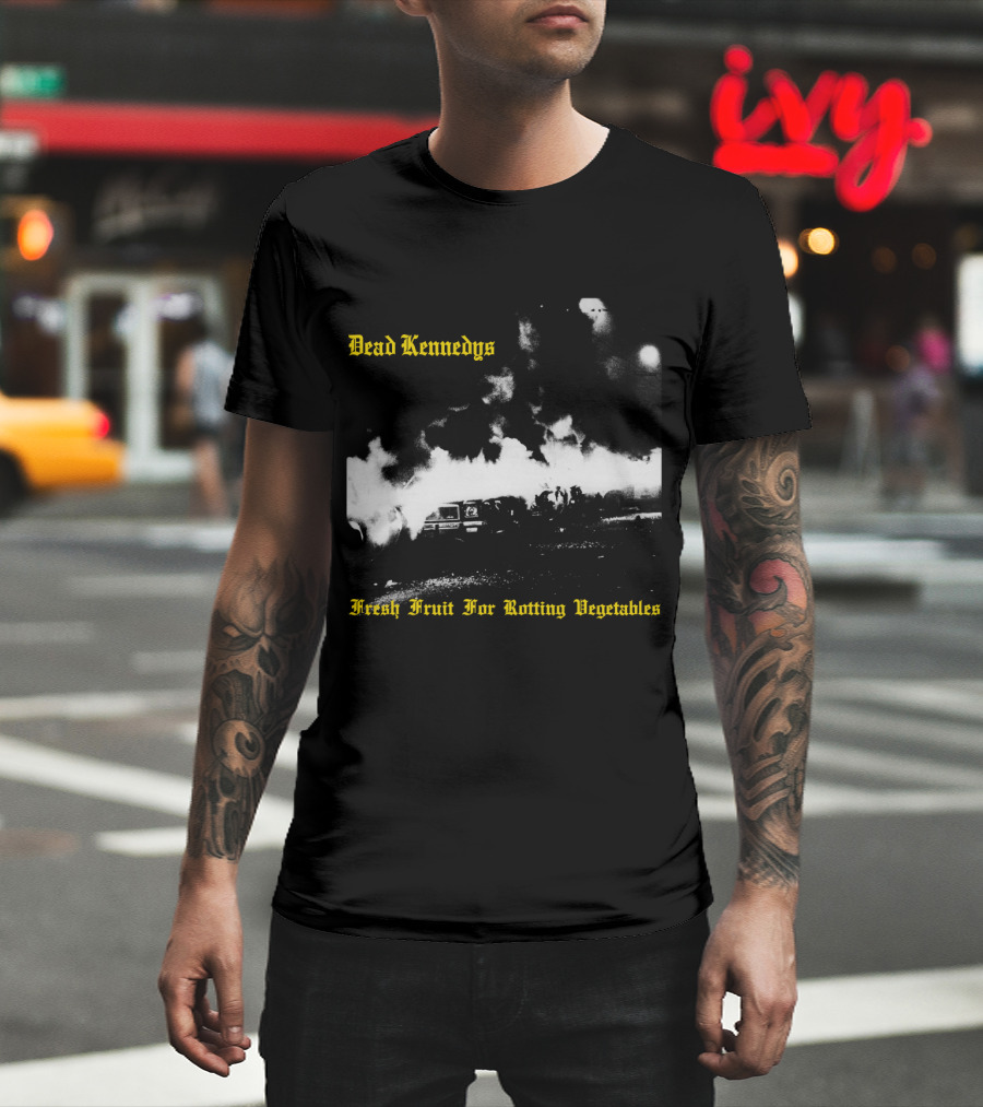 Dead Kennedys Fresh Fruit For Rotting Vegetables Burning Cars Scene T-Shirt