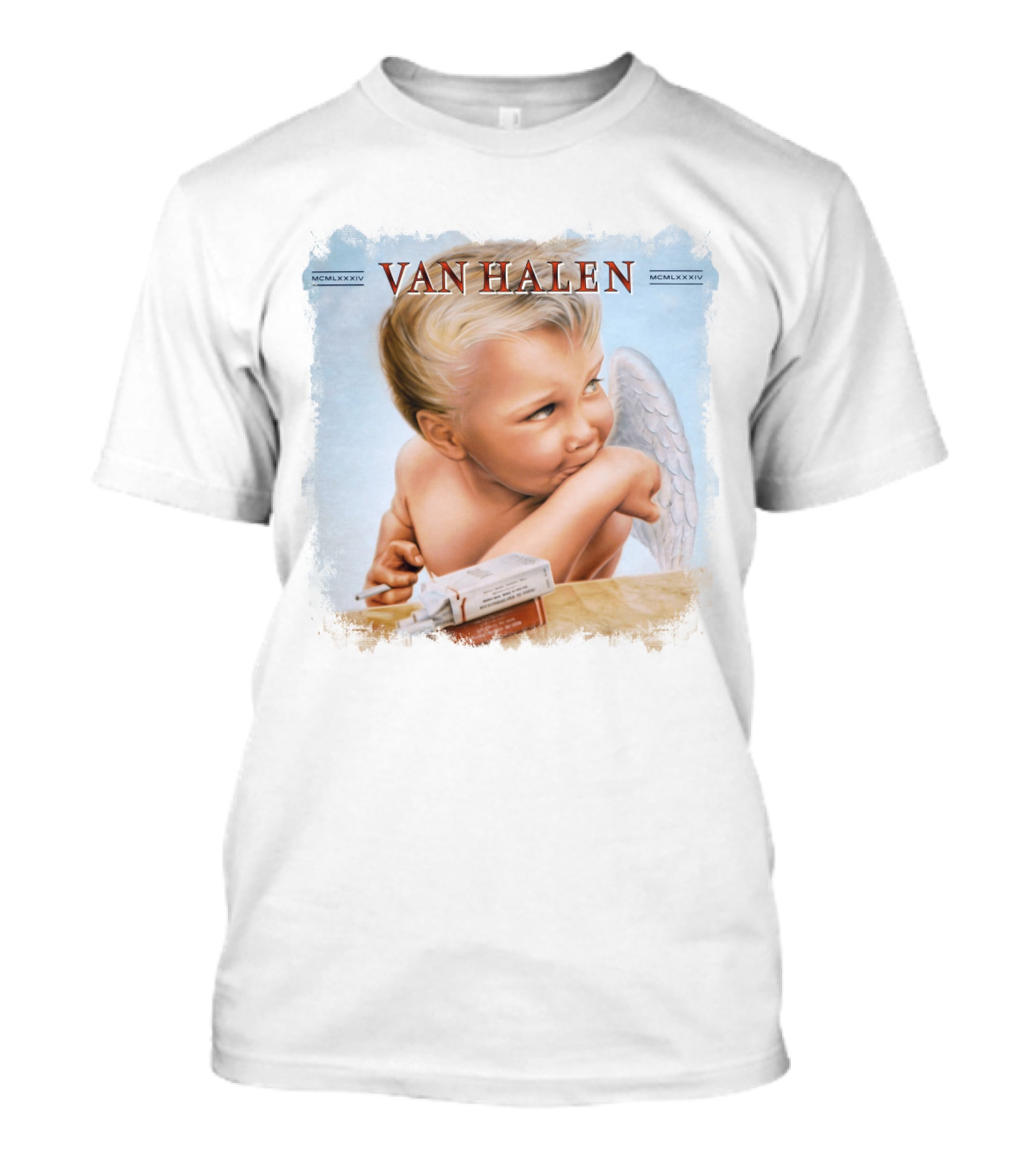 Van Halen 1984 Baby Angel Smoking Album Cover T-Shirt