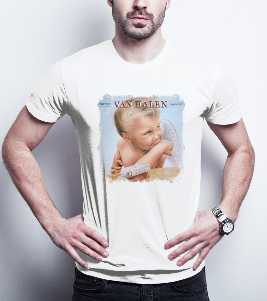 Van Halen 1984 Baby Angel Smoking Album Cover T-Shirt