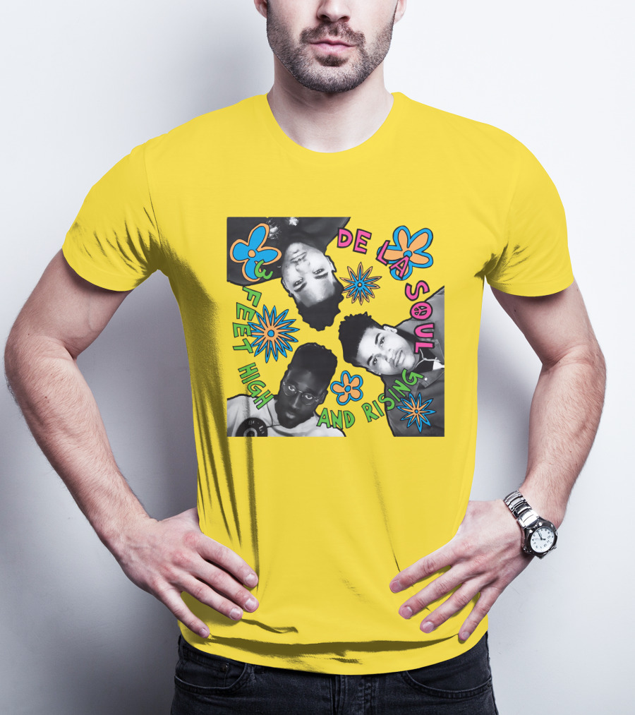 De La Soul 3 Feet High And Rising Psychedelic Flower T-Shirt