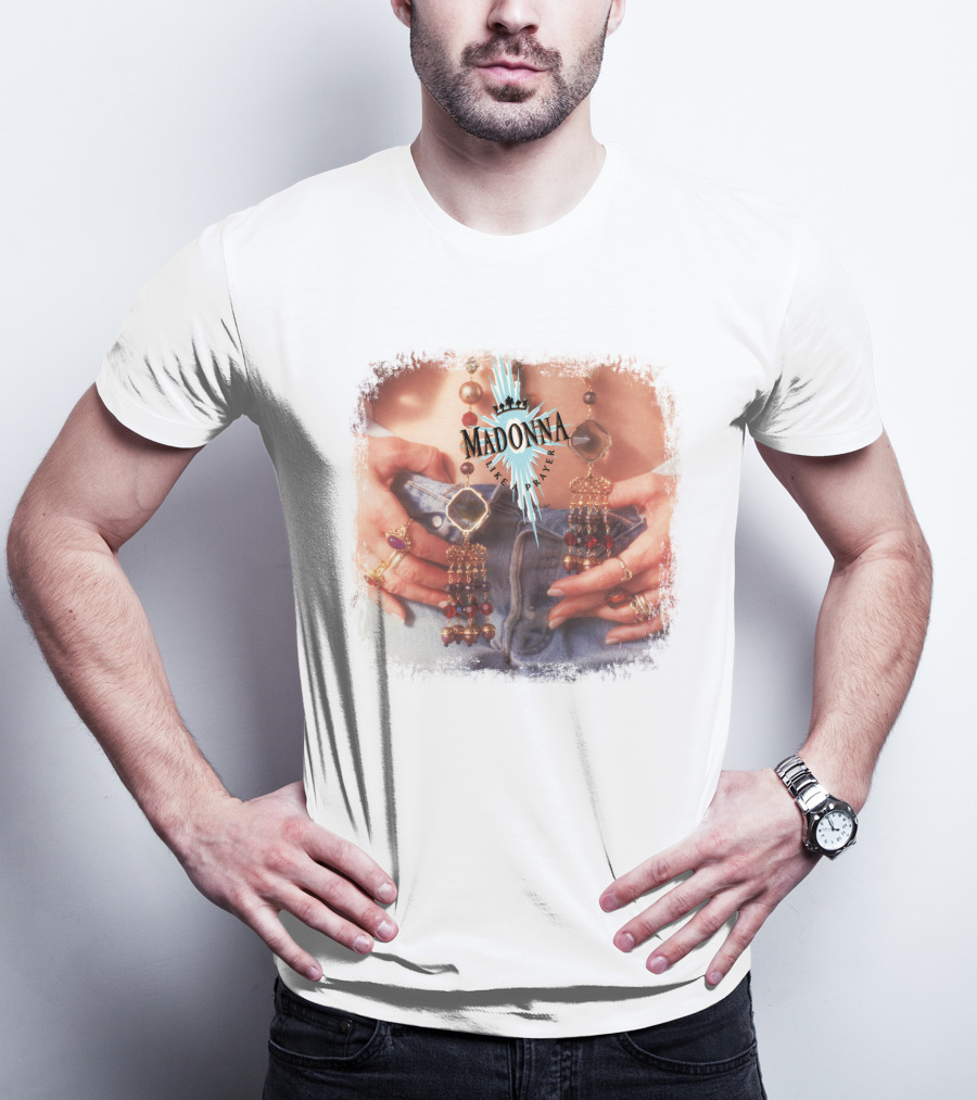 Madonna Like A Prayer Jewelry And Denim Iconic Style Fashion T-Shirt