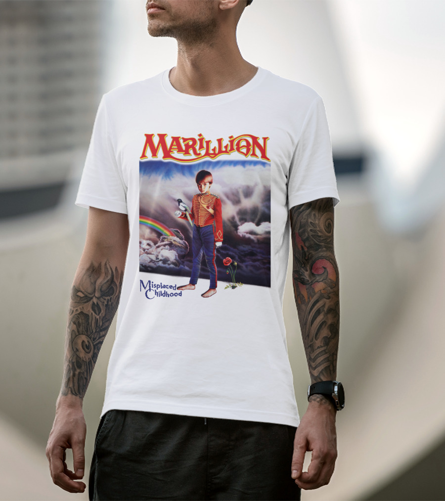 Marillion Misplaced Childhood Rainbow Cloudy Sky Soldier Boy T-Shirt