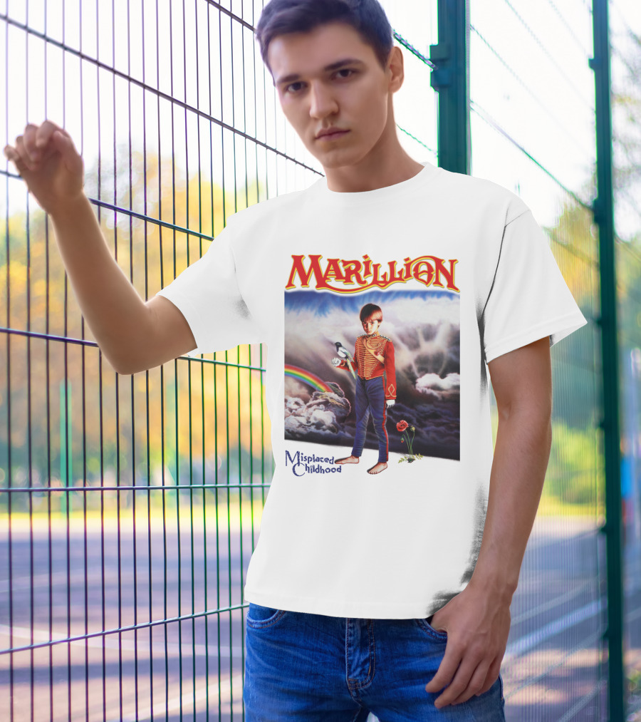 Marillion Misplaced Childhood Rainbow Cloudy Sky Soldier Boy T-Shirt