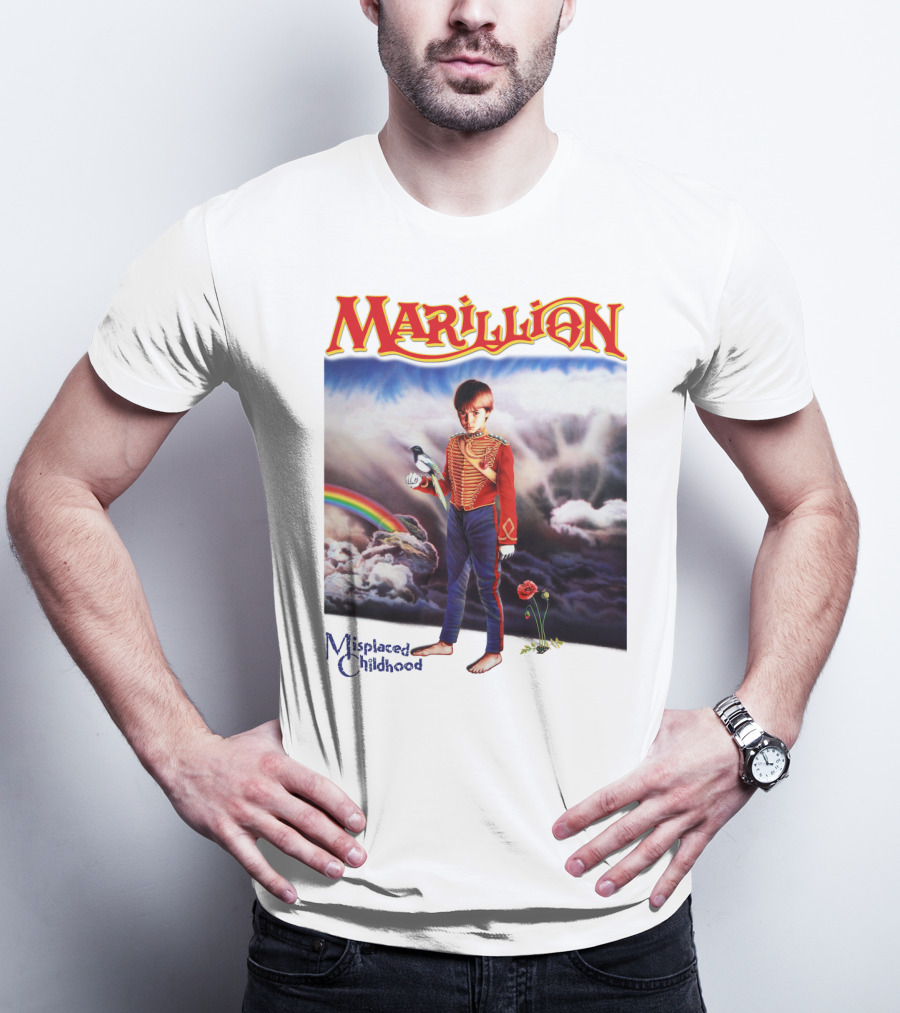 Marillion Misplaced Childhood Rainbow Cloudy Sky Soldier Boy T-Shirt