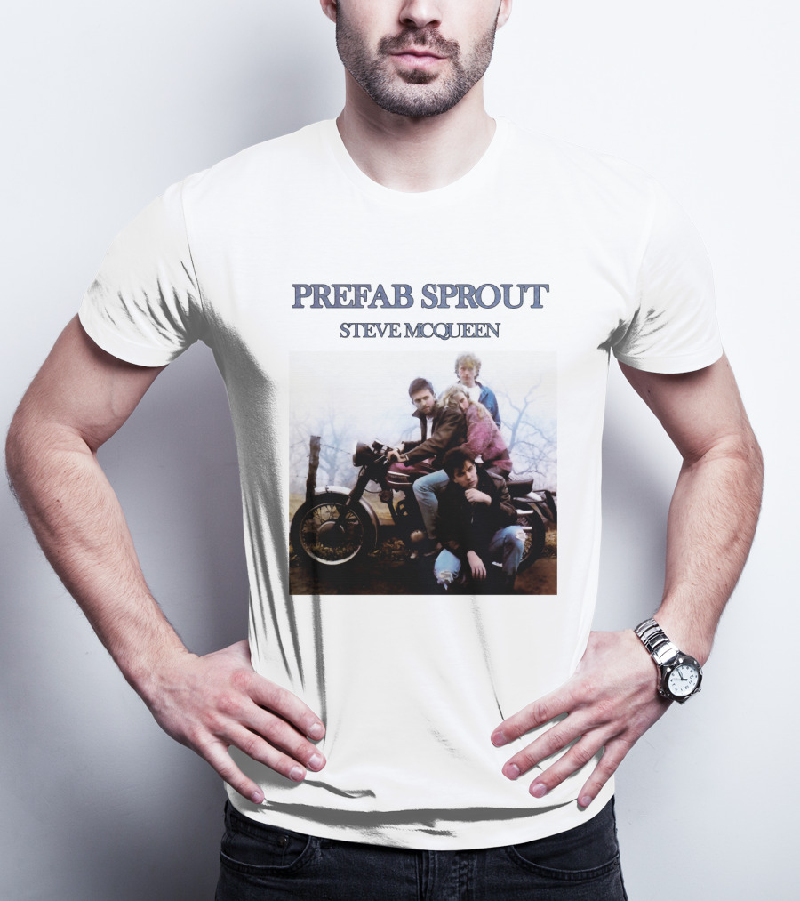 Prefab Sprout Steve McQueen Motorcycle Group Image T-Shirt