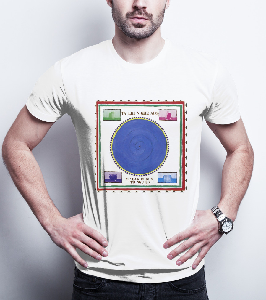 Talking Heads Speaking In Tongues Album Spiral Squares T-Shirt