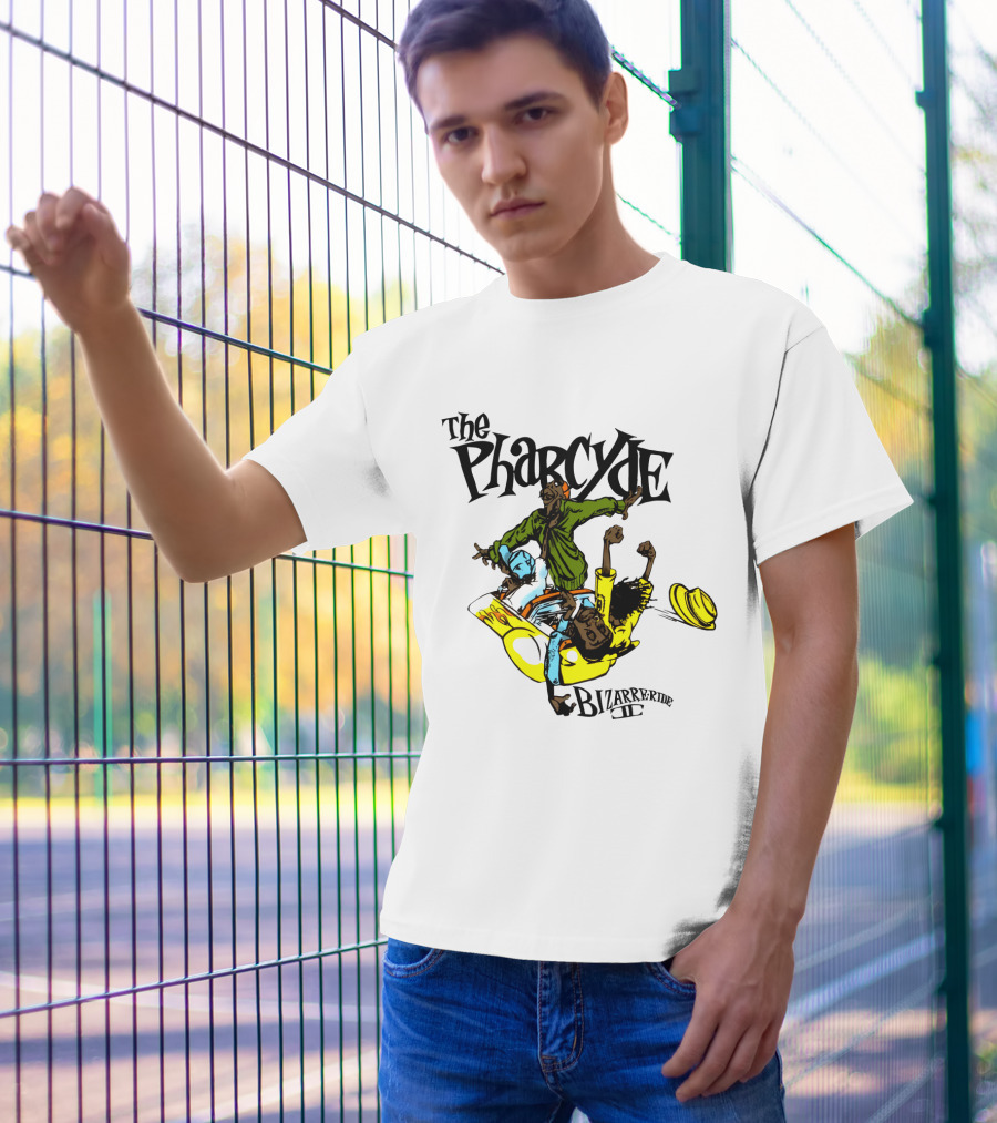 The Pharcyde Bizarre Ride Ii Cartoon Characters On Yellow Car T-Shirt