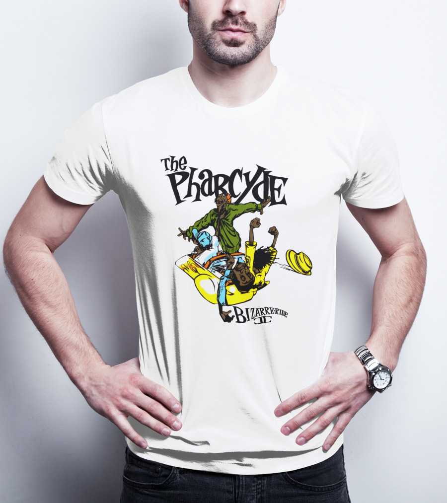 The Pharcyde Bizarre Ride Ii Cartoon Characters On Yellow Car T-Shirt