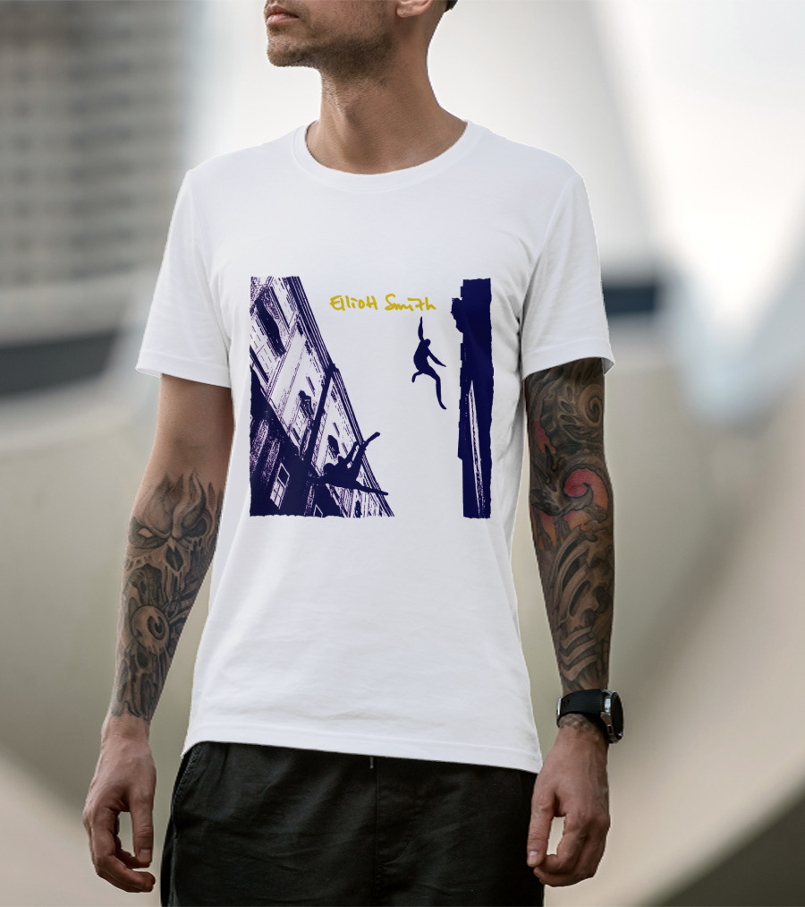 Elliott Smith Leaping Figures Urban Scene T-Shirt