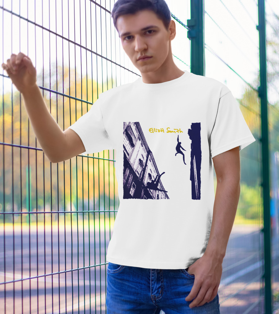 Elliott Smith Leaping Figures Urban Scene T-Shirt