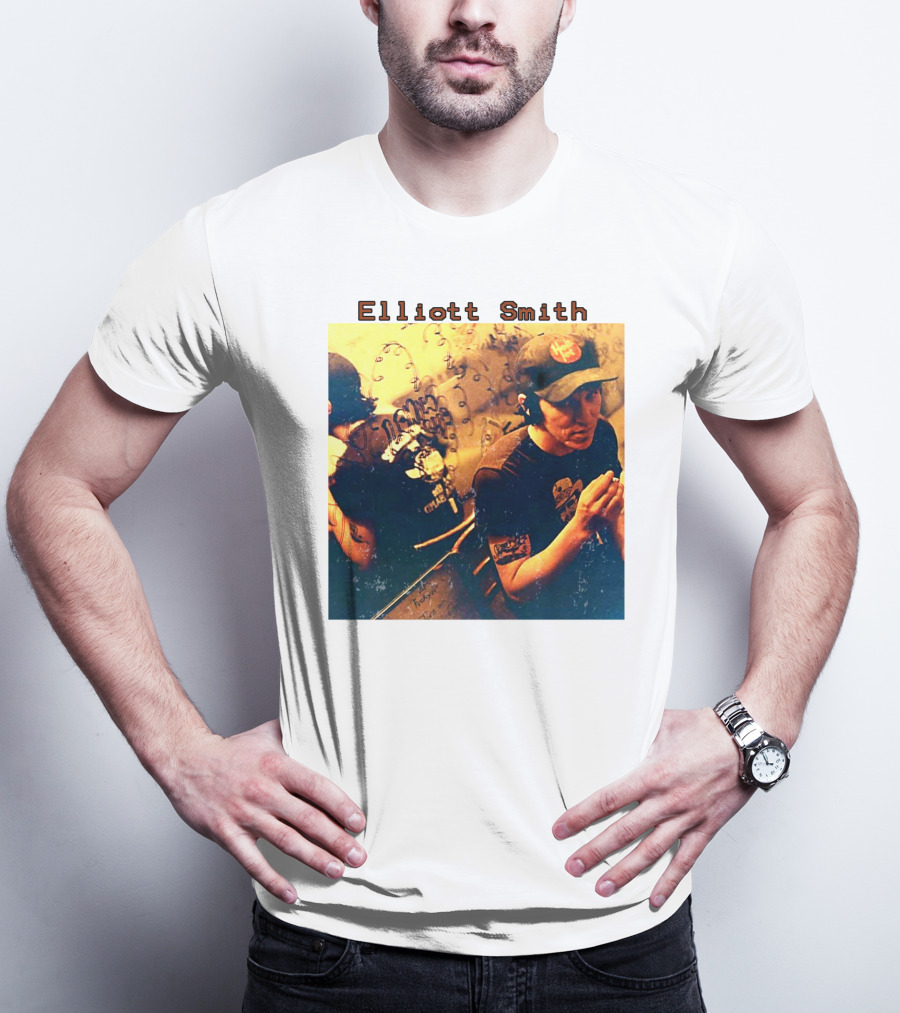 Elliott Smith Mirror Reflection Musician Image T-Shirt