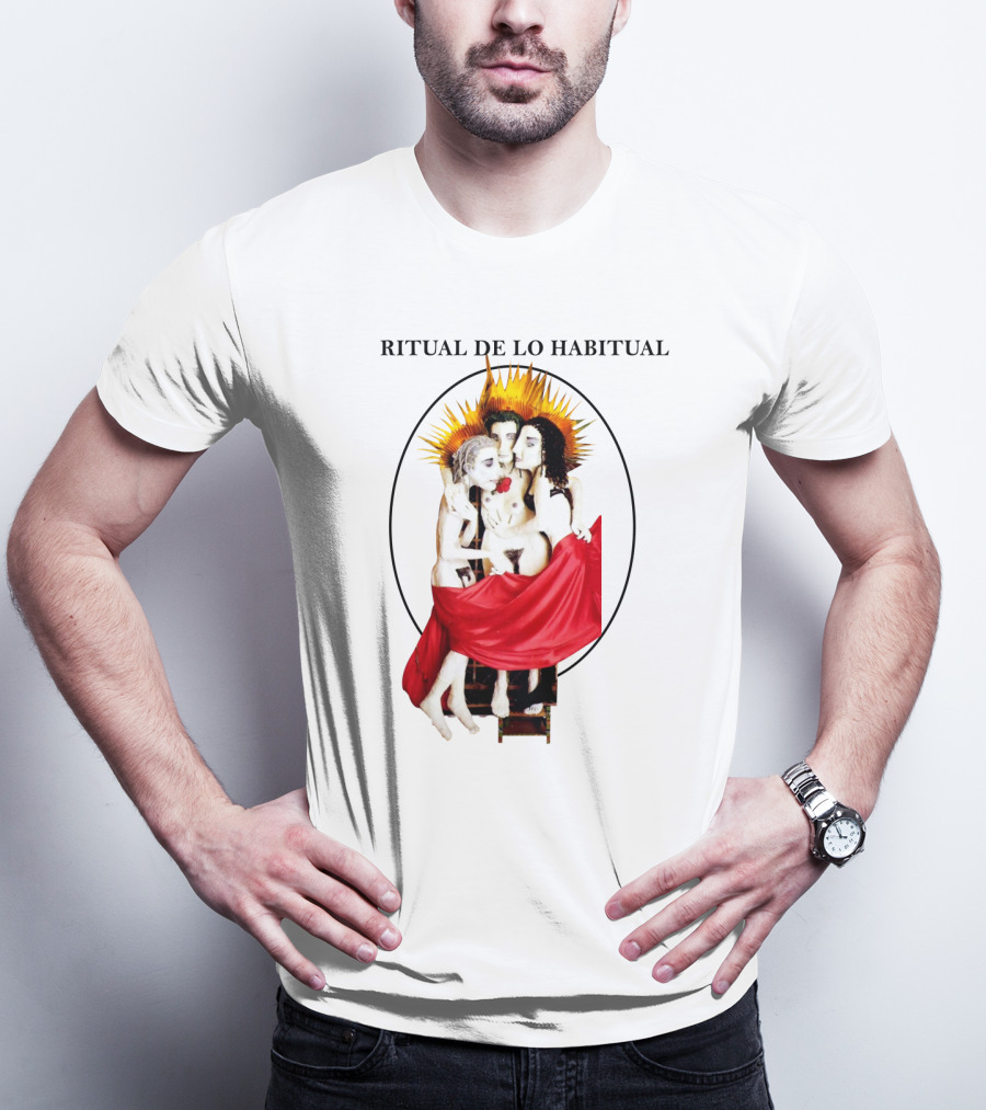 Jane's Addiction Ritual De Lo Habitual Album Cover With Red Draped Figures And Sunburst Halo T-Shirt