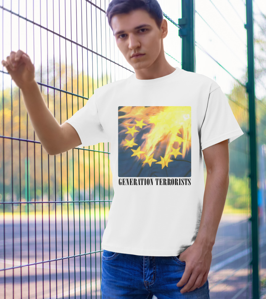 Manic Street Preachers Generation Terrorists European Flag Burning T-Shirt