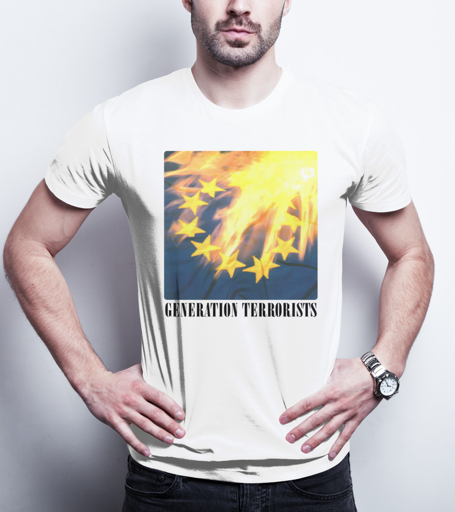 Manic Street Preachers Generation Terrorists European Flag Burning T-Shirt