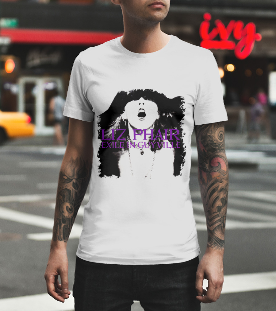 Liz Phair Exile In Guyville Bold Monochrome Portrait With Necklace T-Shirt