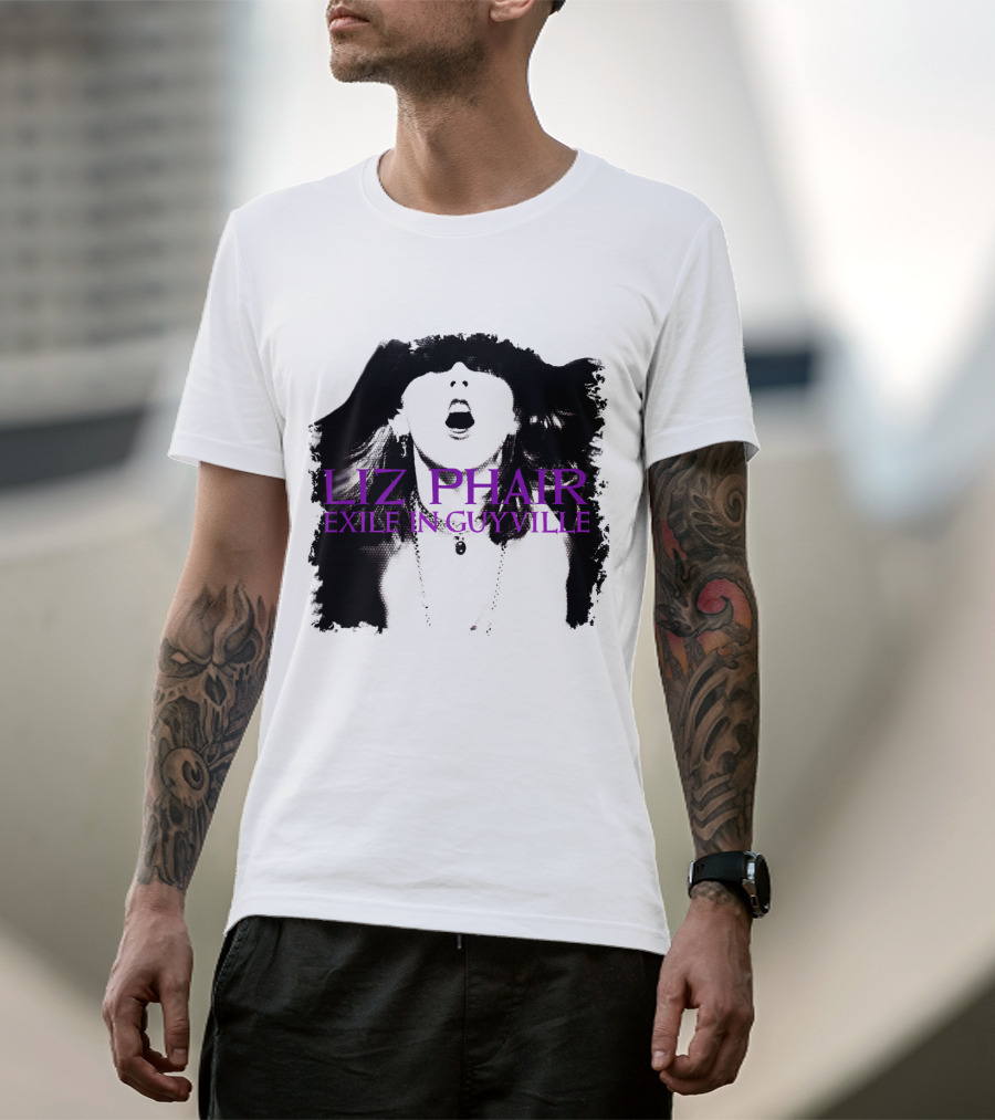 Liz Phair Exile In Guyville Bold Monochrome Portrait With Necklace T-Shirt