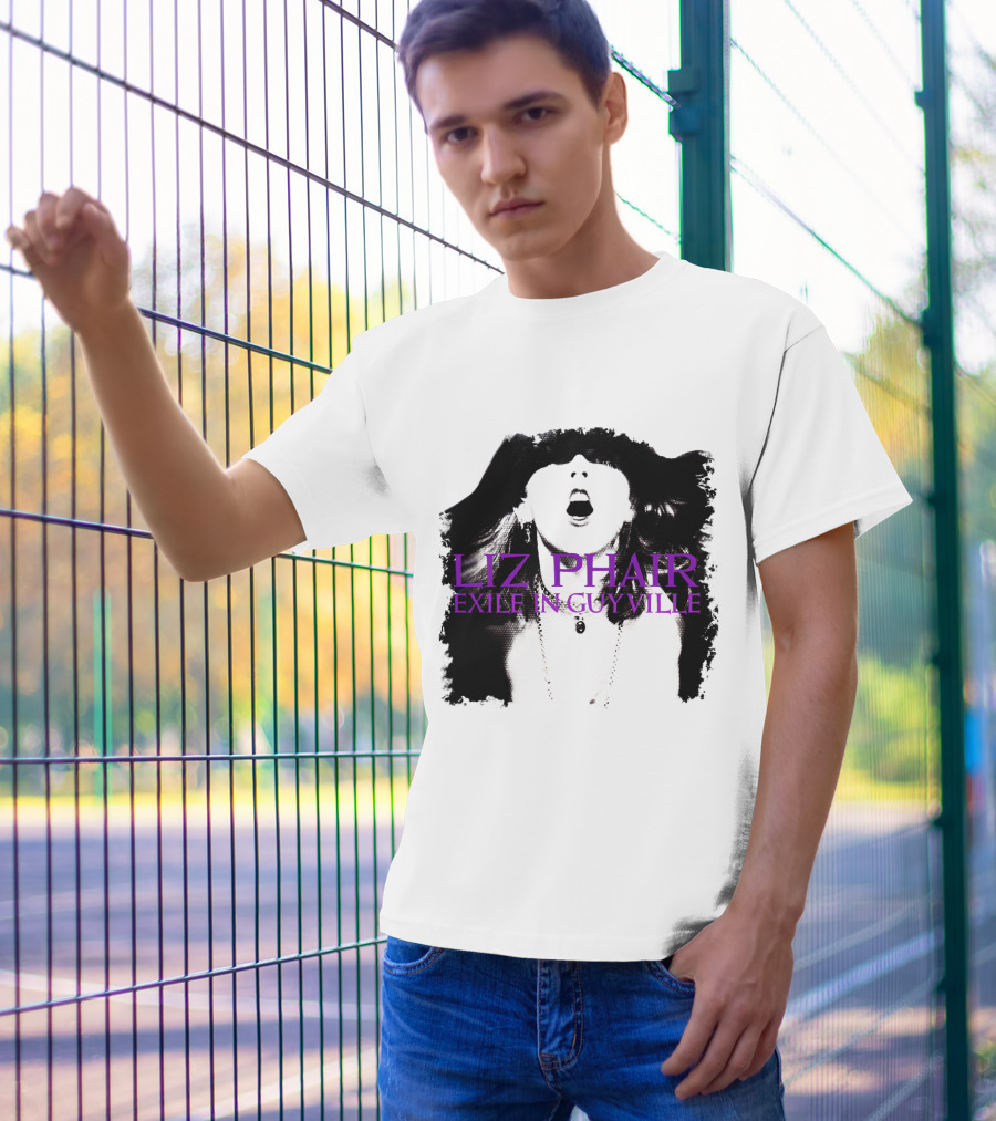 Liz Phair Exile In Guyville Bold Monochrome Portrait With Necklace T-Shirt