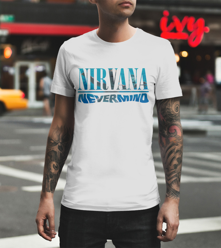 Nirvana Nevermind Album Cover Textured T-Shirt