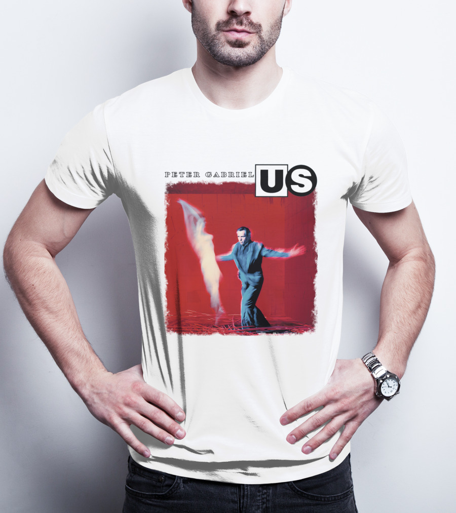 Peter Gabriel Us Album Cover Red Background Dance Image T-Shirt