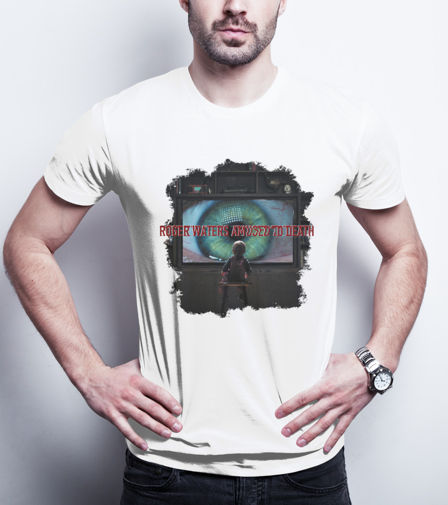 Roger Waters Amused To Death Eye Watching Television T-Shirt