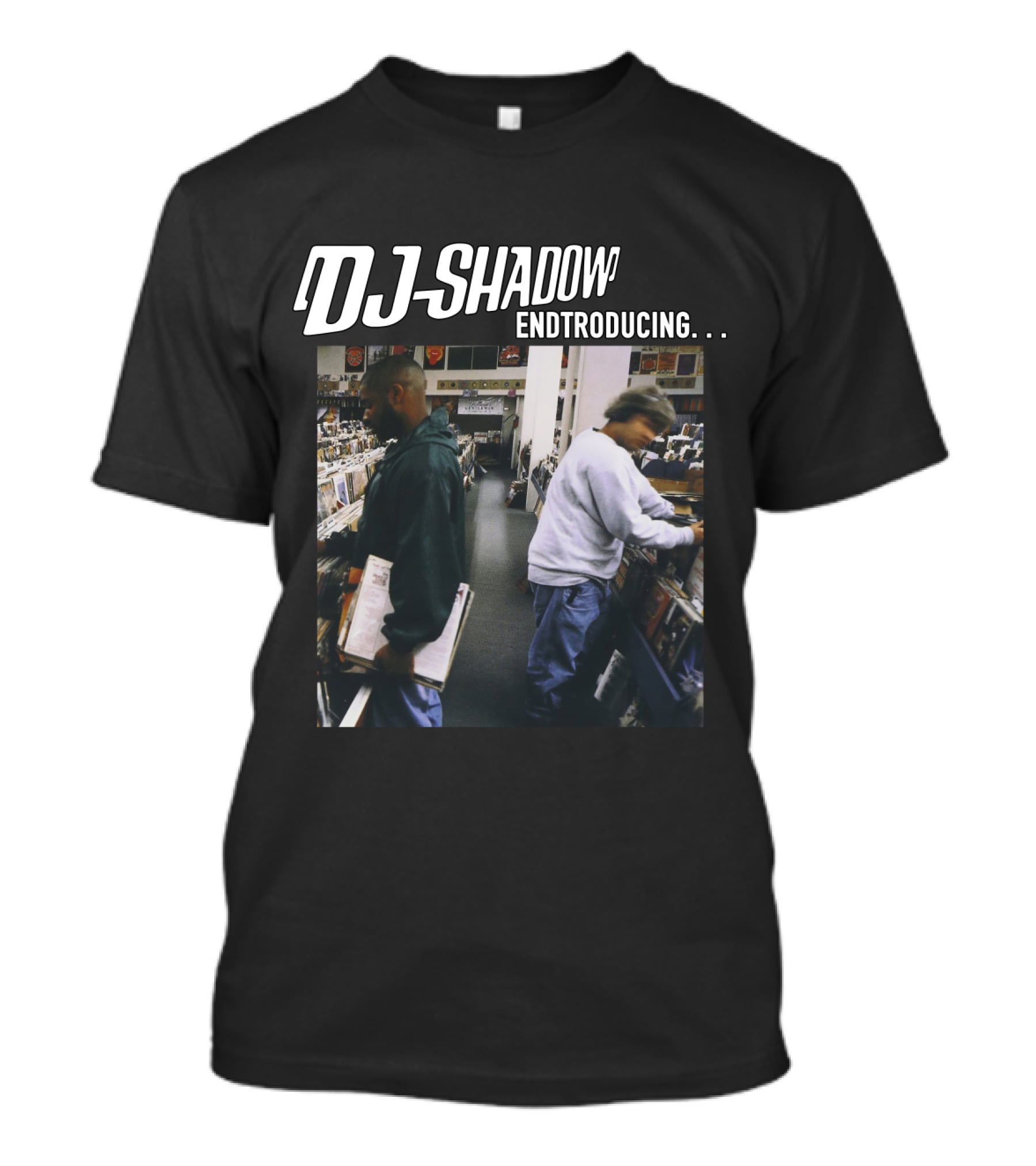 Dj Shadow Endtroducing Album Cover Vinyl Record Store Scene T-Shirt