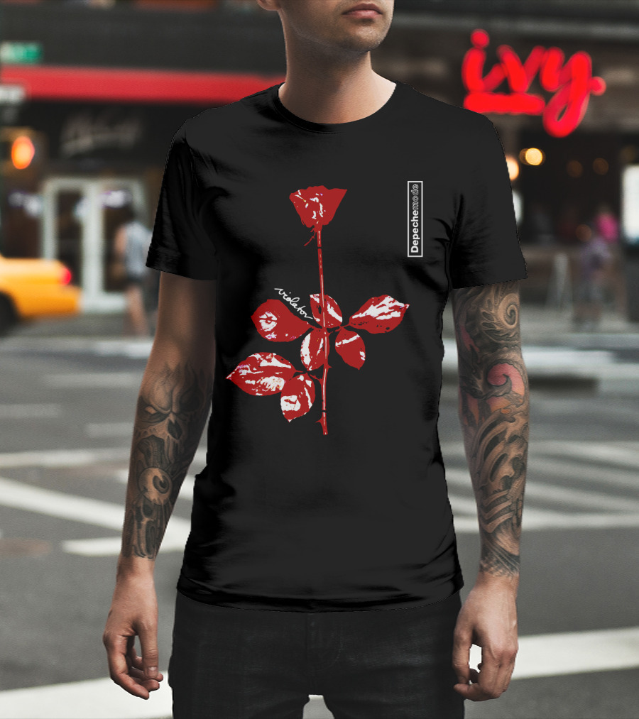 Depeche Mode Violator Album Red Rose T-Shirt