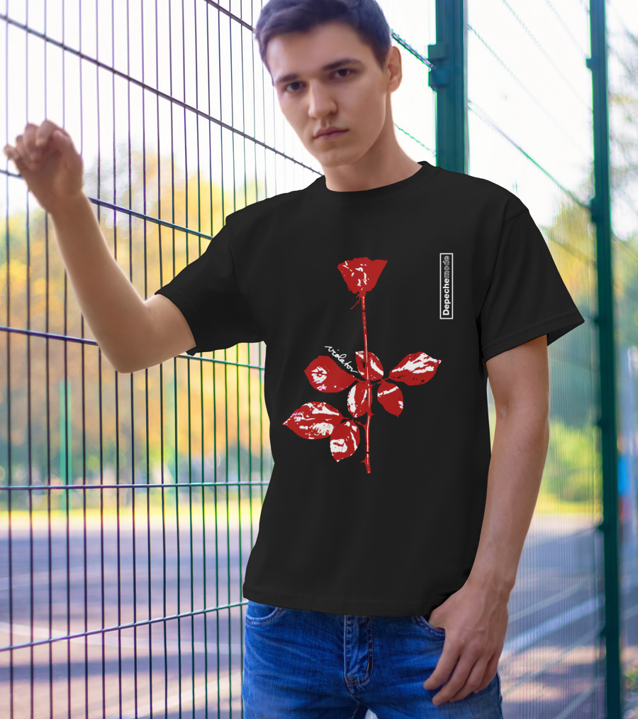 Depeche Mode Violator Album Red Rose T-Shirt