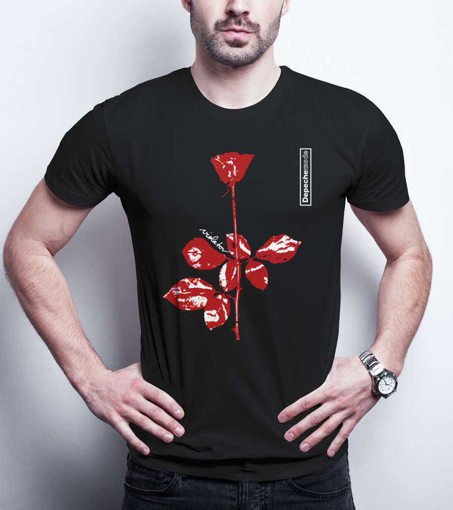 Depeche Mode Violator Album Red Rose T-Shirt