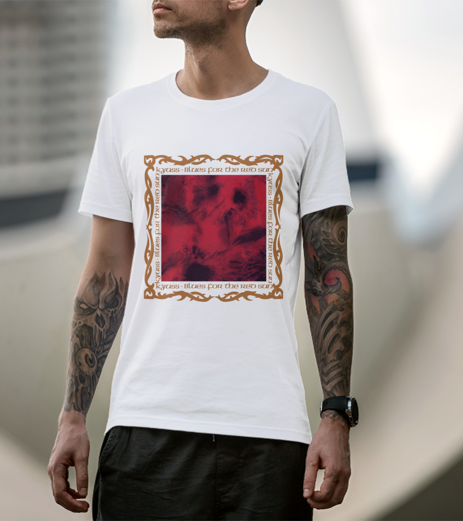 Kyuss Blues For The Red Sun Abstract Red Pattern Framed T-Shirt