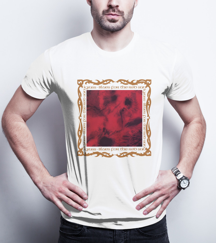 Kyuss Blues For The Red Sun Abstract Red Pattern Framed T-Shirt