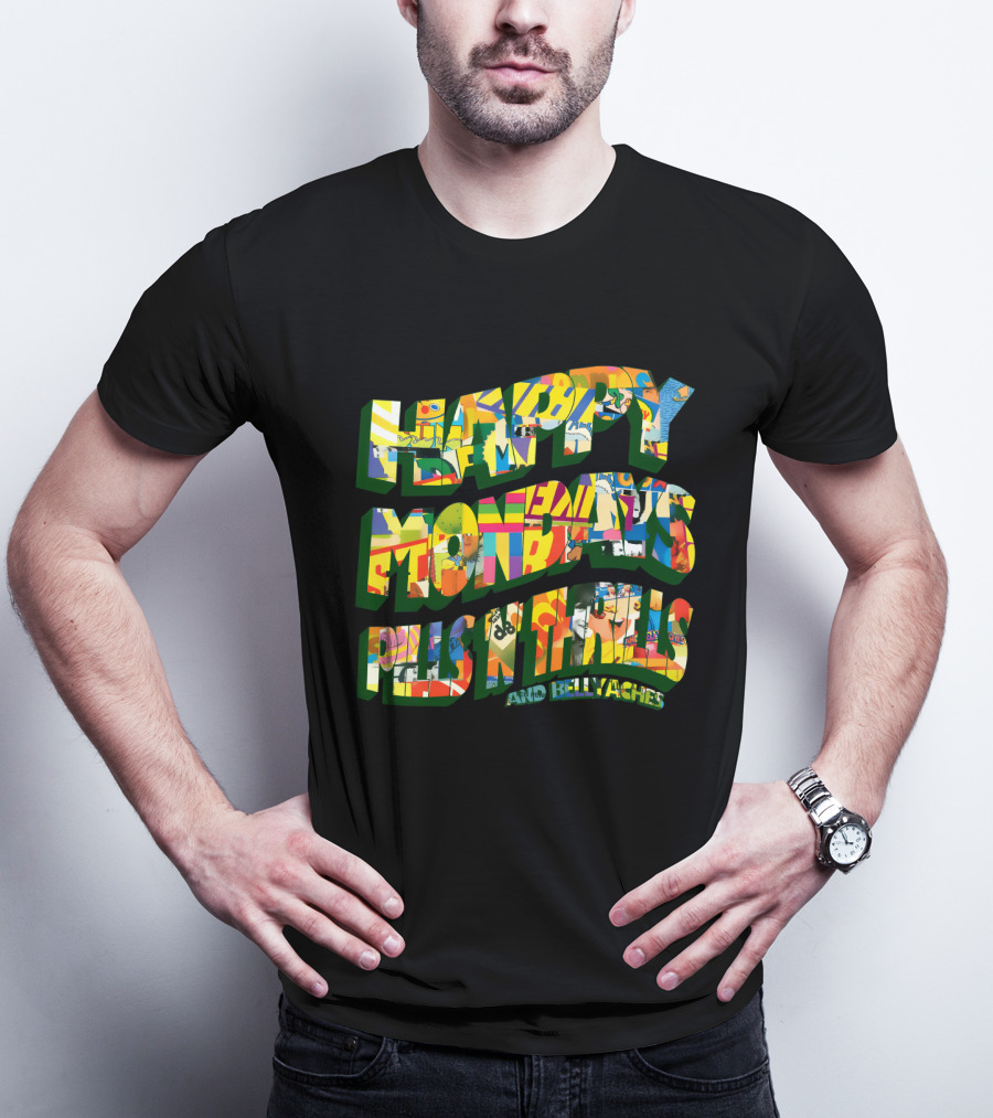 Happy Mondays Pills 'N' Thrills And Bellyaches Colorful 90s Album T-Shirt