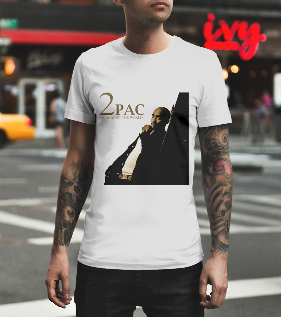 2Pac Me Against The World Album Cover With Tupac Shakur Photo T-Shirt