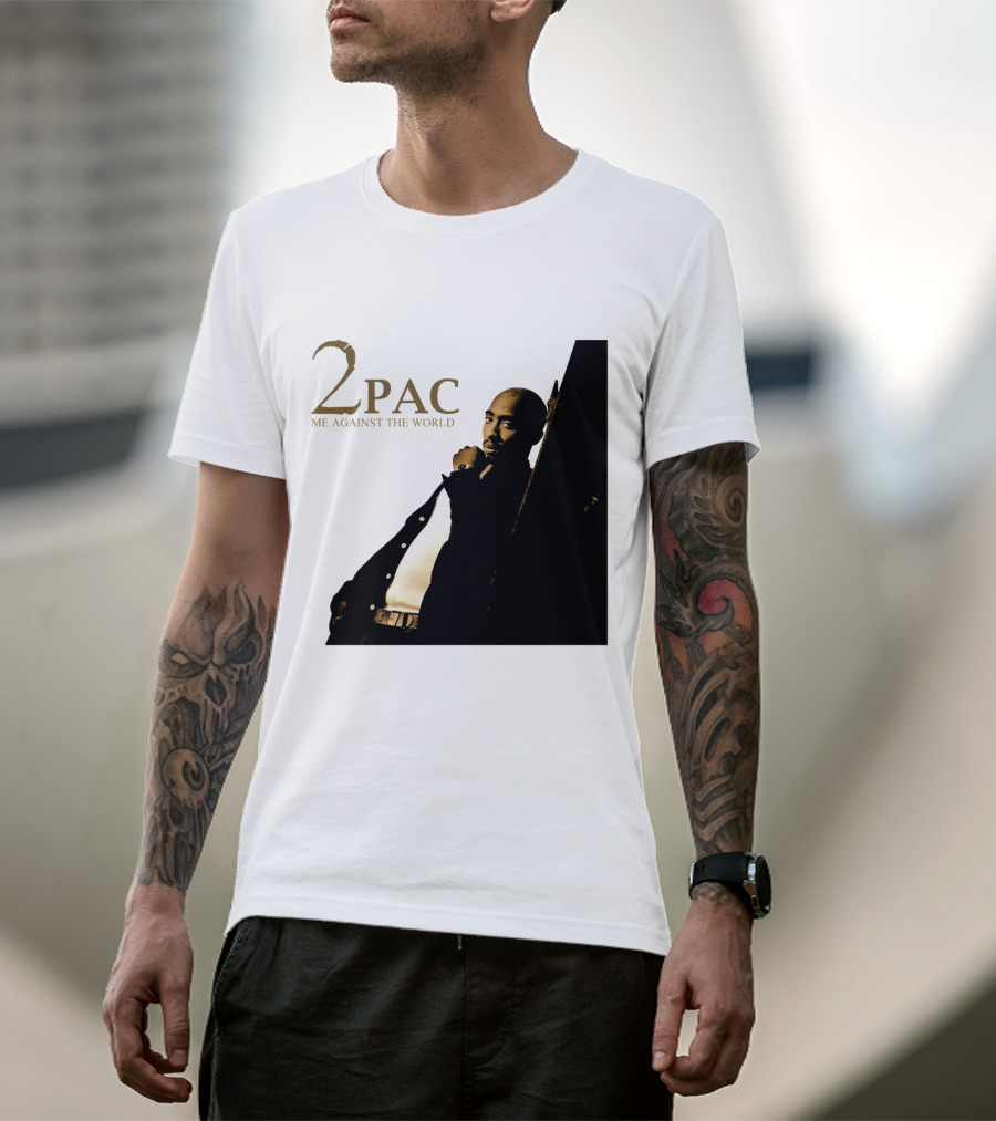 2Pac Me Against The World Album Cover With Tupac Shakur Photo T-Shirt