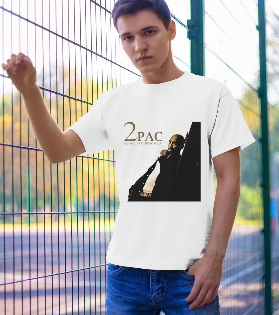 2Pac Me Against The World Album Cover With Tupac Shakur Photo T-Shirt