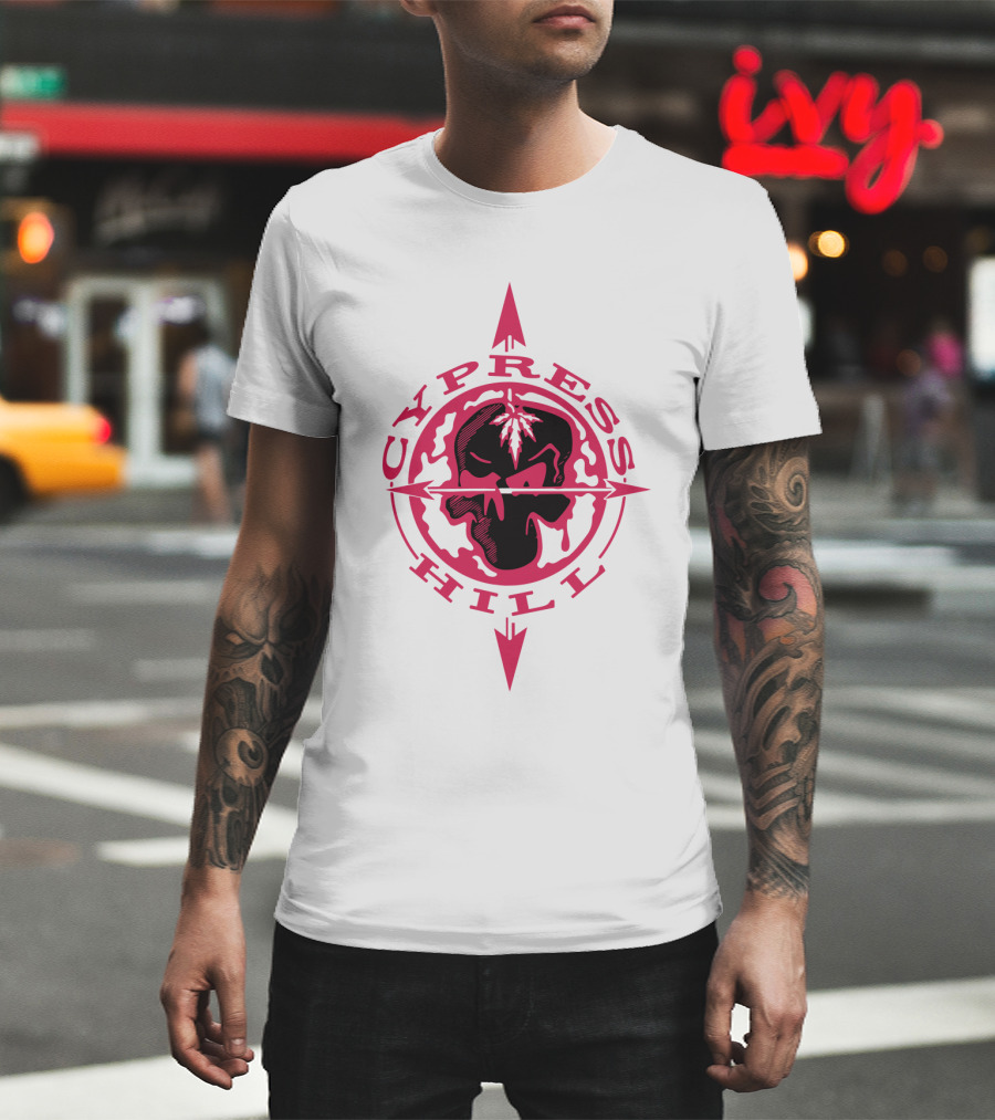 Cypress Hill Red Skull Compass T-Shirt