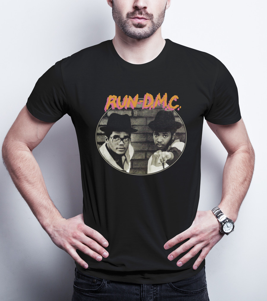RUN-DMC Hip Hop Legends Brick Background T-Shirt
