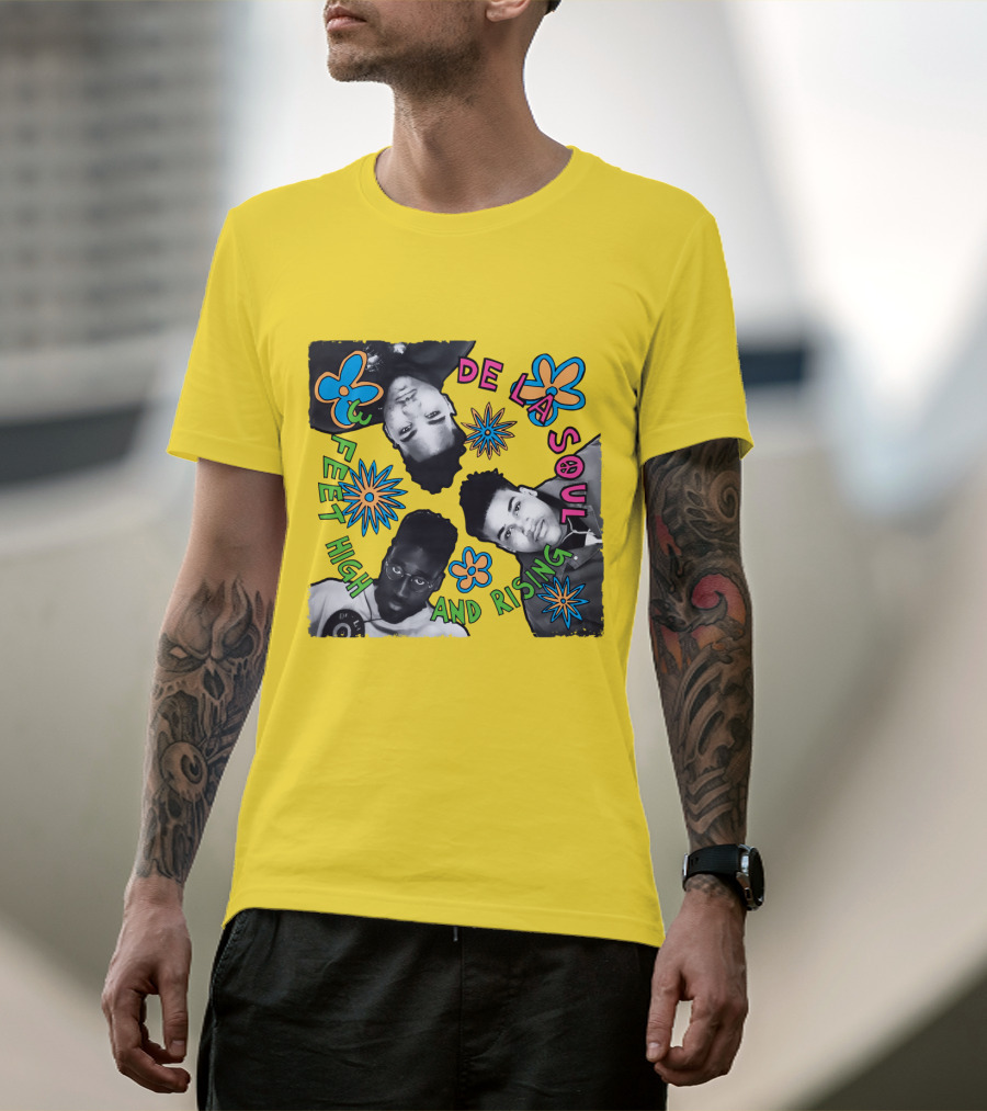 De La Soul 3 Feet High And Rising Colorful Flower T-Shirt