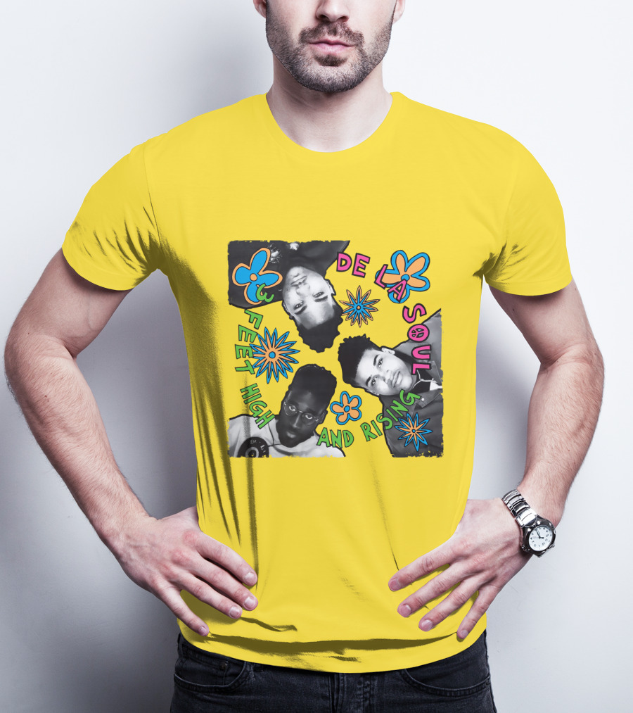 De La Soul 3 Feet High And Rising Colorful Flower T-Shirt