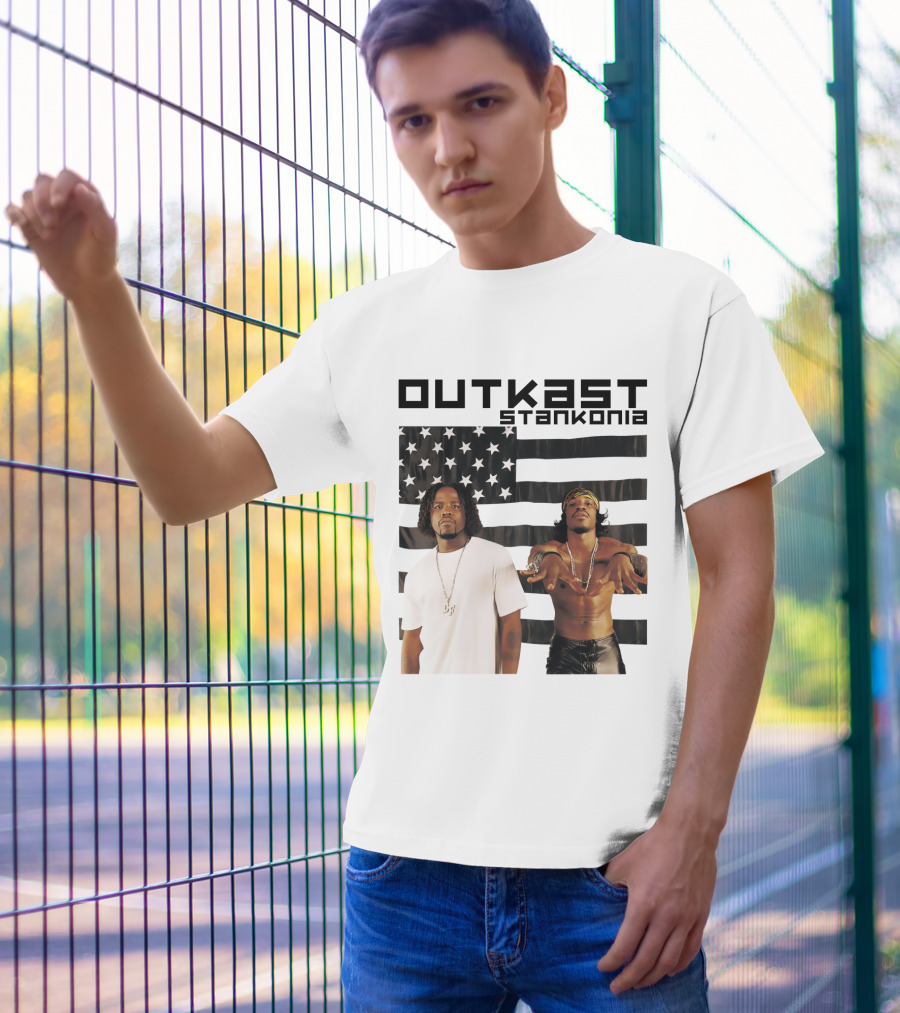 Outkast Stankonia Album Cover With American Flag Background T-Shirt
