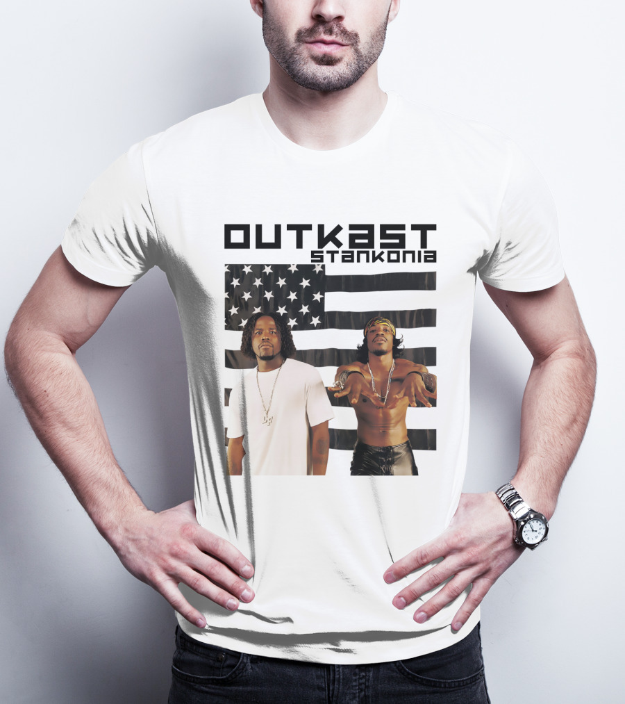 Outkast Stankonia Album Cover With American Flag Background T-Shirt