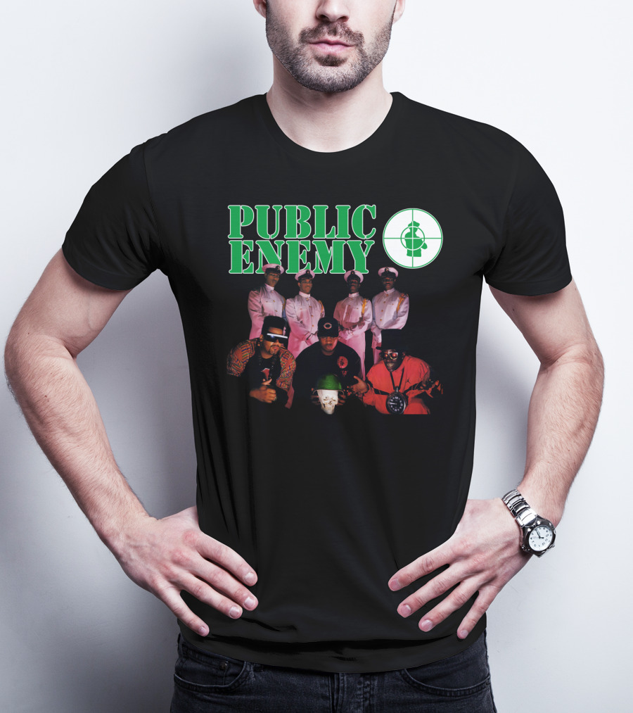 Public Enemy 1991 Group Photo With Target T-Shirt