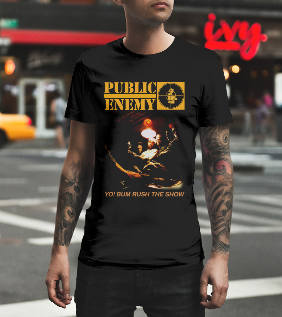 Public Enemy Yo Bum Rush The Show Classic Rap Album Cover T-Shirt