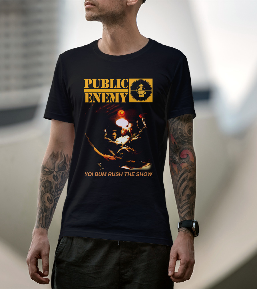 Public Enemy Yo Bum Rush The Show Classic Rap Album Cover T-Shirt