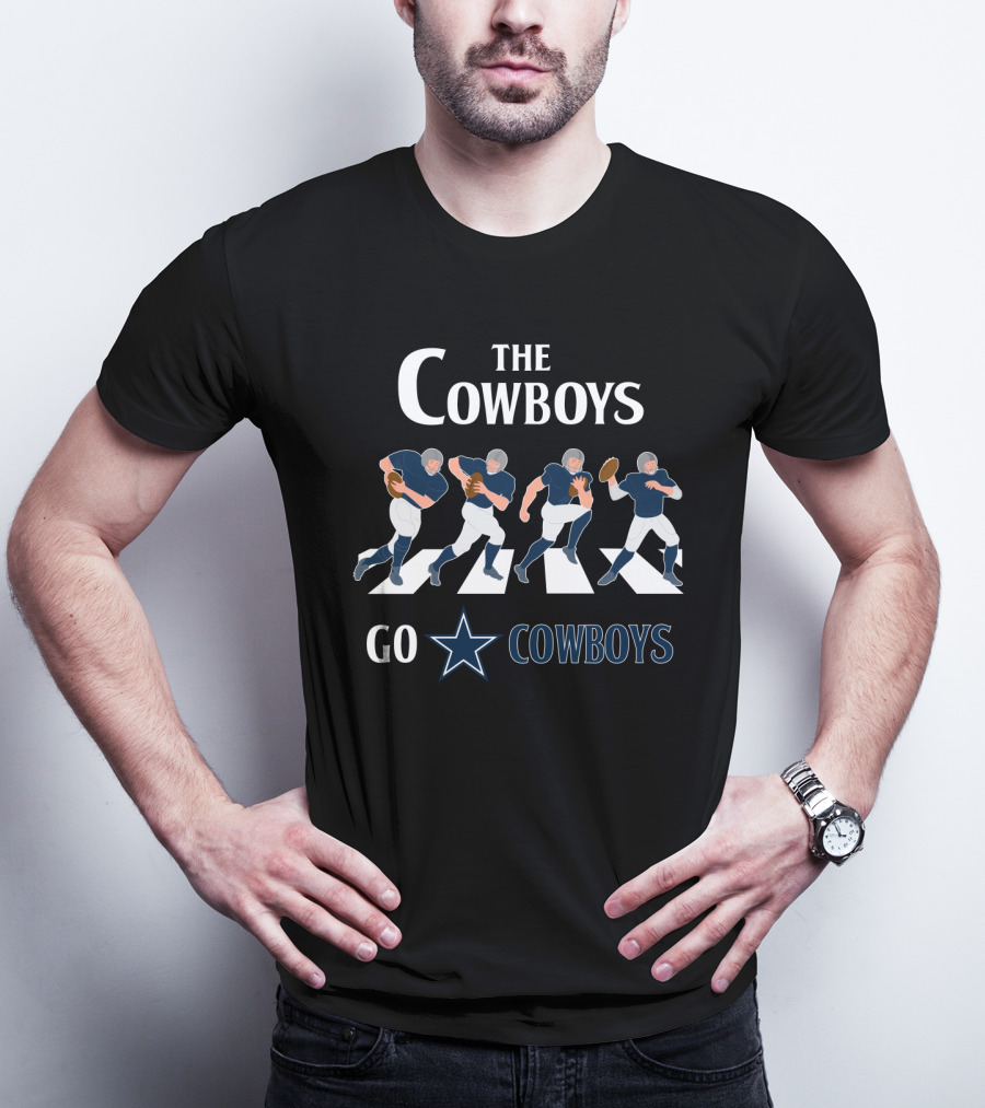 The Cowboys Go Cowboys Abbey Road Style Football Players T-Shirt