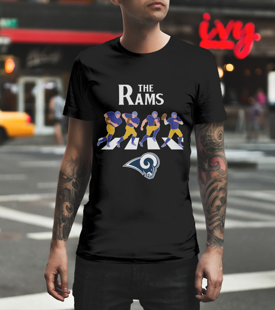 The Rams Abbey Road Los Angeles Football Crossing T-Shirt