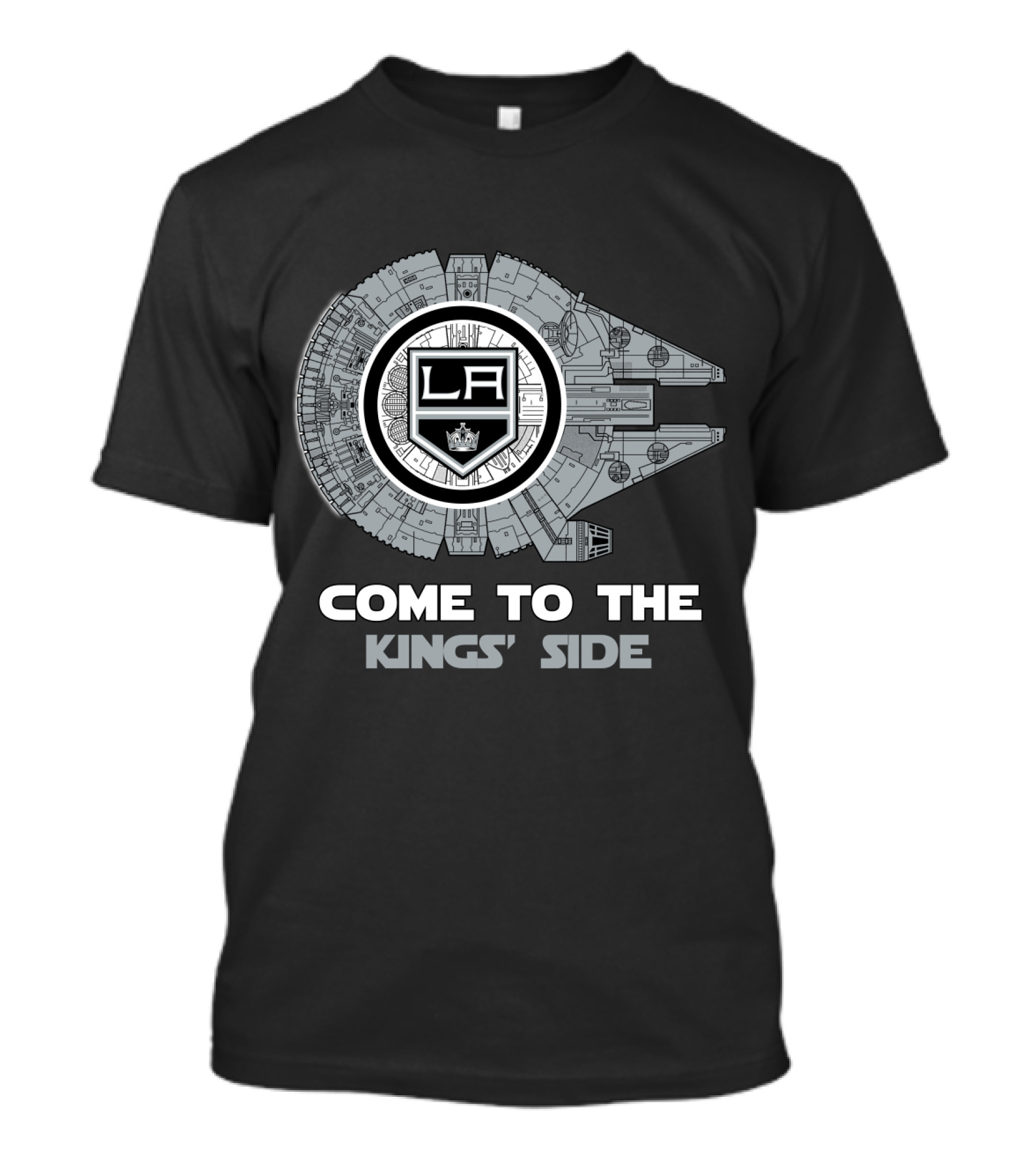 Los Angeles Kings Come To The Kings' Side Millennium Falcon T-Shirt